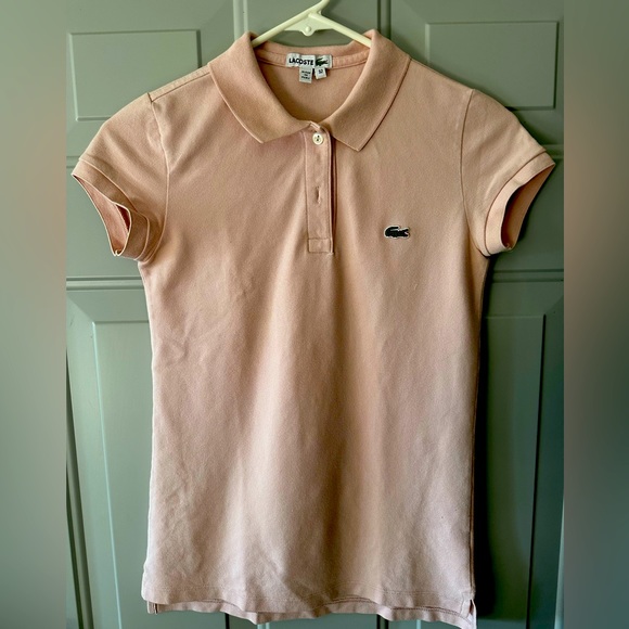 Lacoste | Tops | Lacoste Polo Shirt Women Light Pink | Poshmark